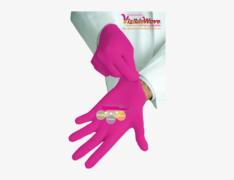 Allogel Magenta Nitrile Exam Gloves - Allogel Magenta, Powder Free ...