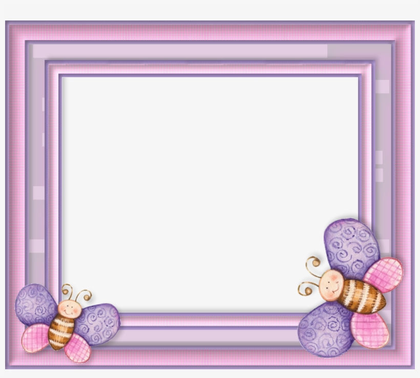 Pink Butterfly Border Png Download - Butterfly Frame And Borders ...