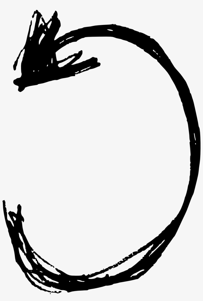 Drawn Circle Outline - Arrow Clip Art Drawn Png Transparent PNG ...