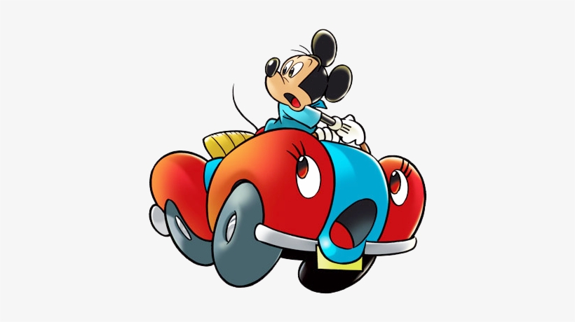 Mickey Mouse Clipart - Mickey Mouse And Car Transparent PNG - 425x387 ...