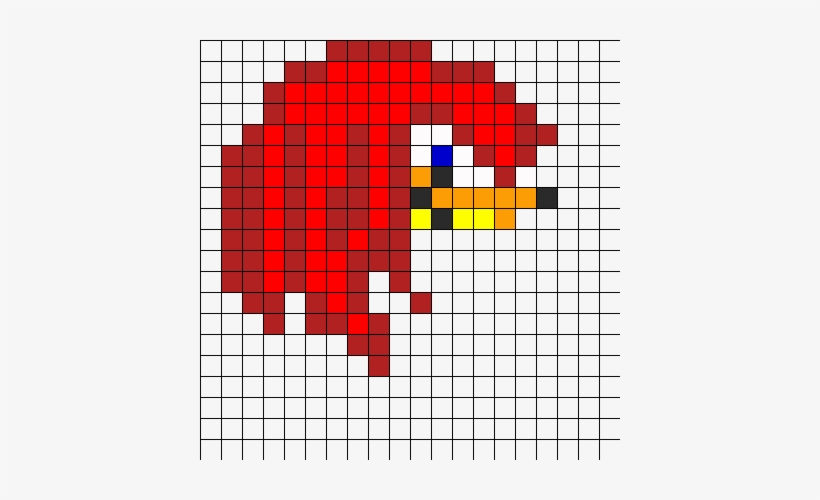 Knuckles The Echidna Perler Bead Pattern / Bead Sprite - Ladybug ...