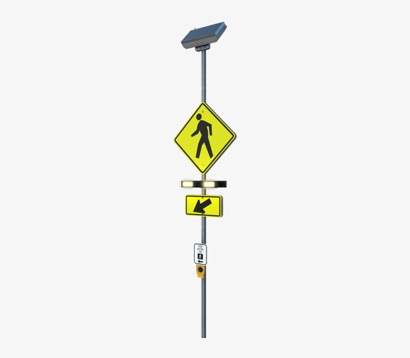 Top Of Pole Rrfb Pedestrian Crosswalk Systems - Lyle W11-2-24ha Traffic ...