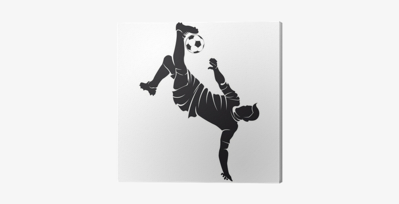 Vector Football Player Silhouette With Ball Isolated - Zlatan ...
