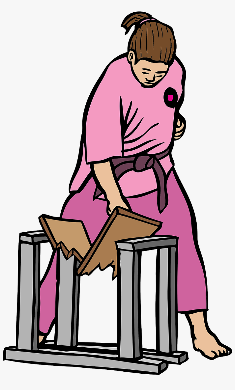 This Free Clipart Png Design Of Karate Breaks Board - Break Clipart ...