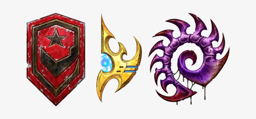 [image Loading] - Starcraft 2 Race Symbols Transparent PNG - 668x300 ...