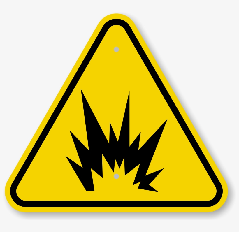 Iso Explosion, Arc Flash Symbol Warning Sign - Explosion Black And ...