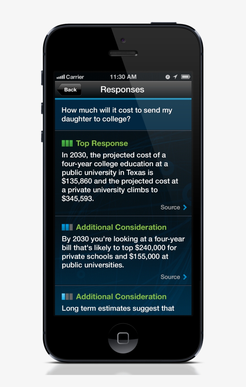 Sample Watson Smartphone App Transparent PNG - 640x1208 - Free Download ...