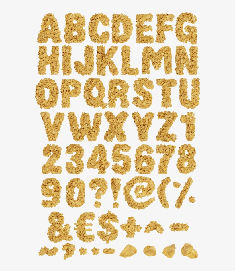 Corn Flakes Font - Candy Transparent PNG - 595x886 - Free Download on ...
