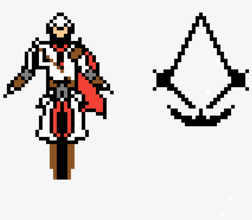 Ezio Auditore Da Firenze - Ezio Pixel Art Transparent PNG - 1200x1200 ...