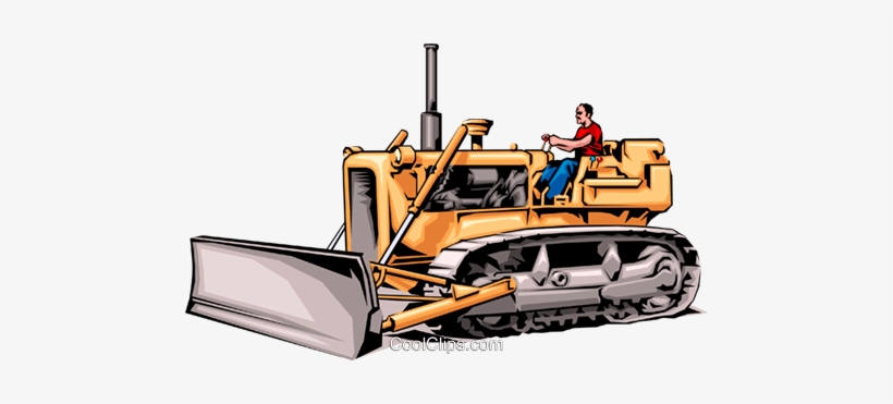 Man Driving Bulldozer Royalty Free Vector Clip Art - Heavy Equipment ...