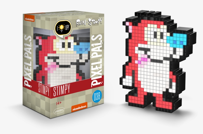 Pdp Pixel Pals Ren & Stimpy Stimpy Collectible Lighted - Pixel Pals ...