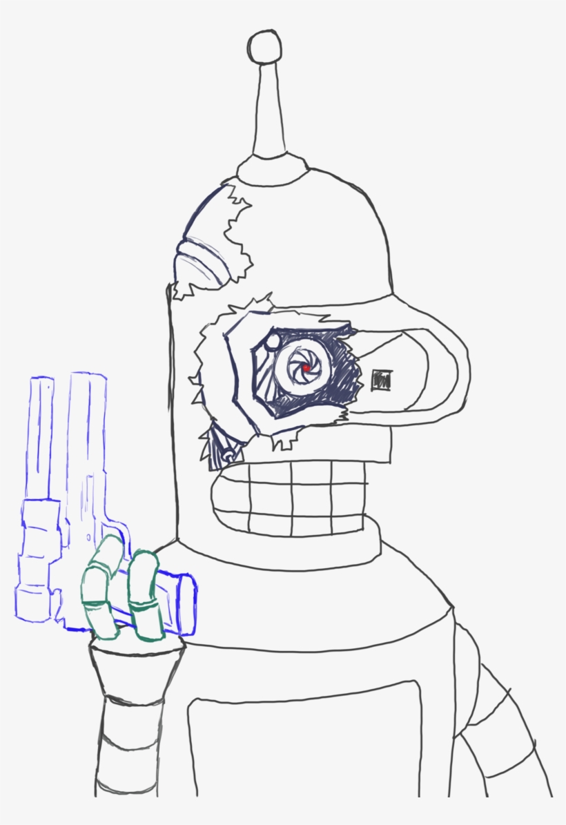 Download Art Futurama - Bender Fan Art Futurama - HD Transparent PNG ...