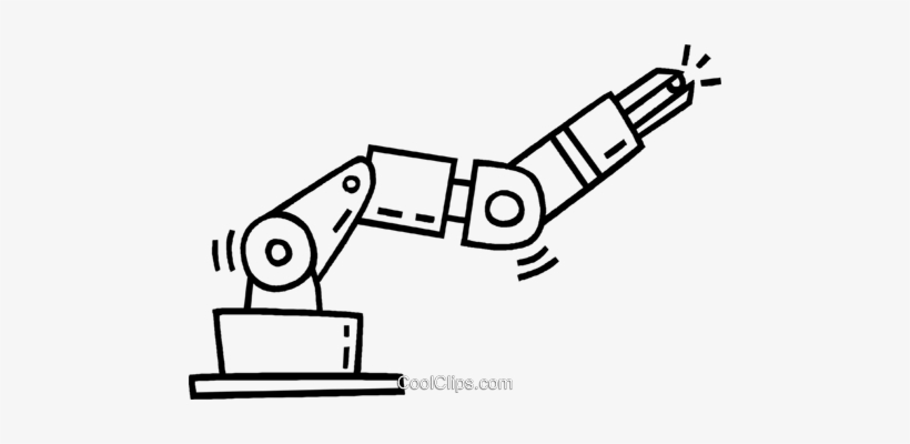 Robotic Arm Royalty Free Vector Clip Art Illustration - Robot Arm Line ...