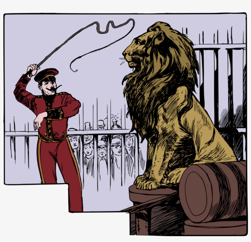 Lion Taming Tame Animal Circus Ringmaster - Animal Tamer Transparent ...