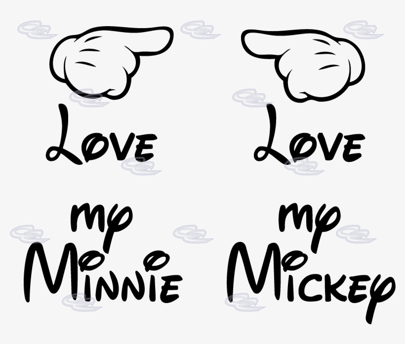 Download Mickey Mouse Hands Pointing - I'm His Minnie Or I'm Her Mickey ...