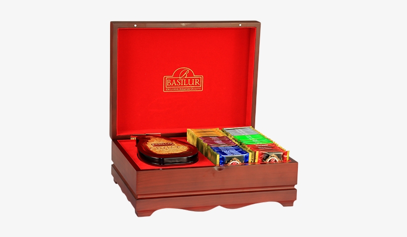 Basilur Wooden Box With Tea - Wooden Tea Boxes Auckland Transparent PNG ...