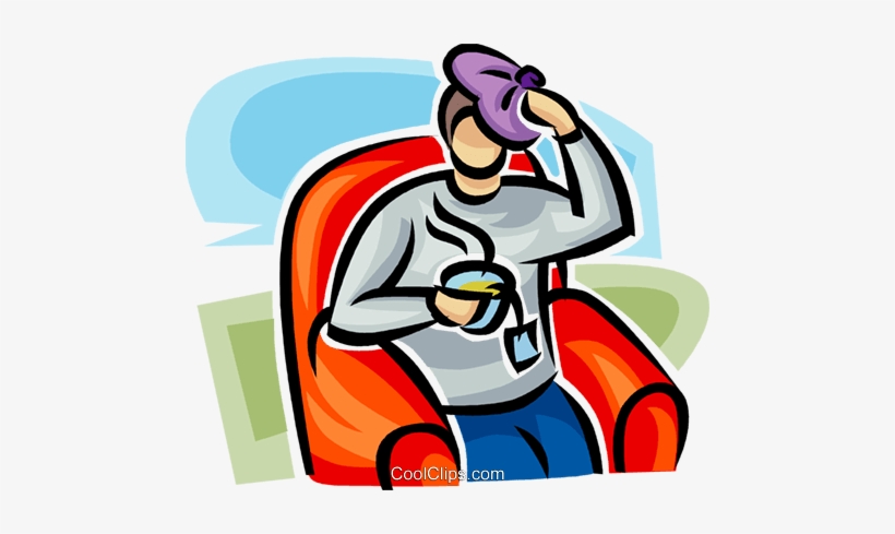 Man With An Ice Pack On His Head Royalty Free Vector Transparent PNG ...