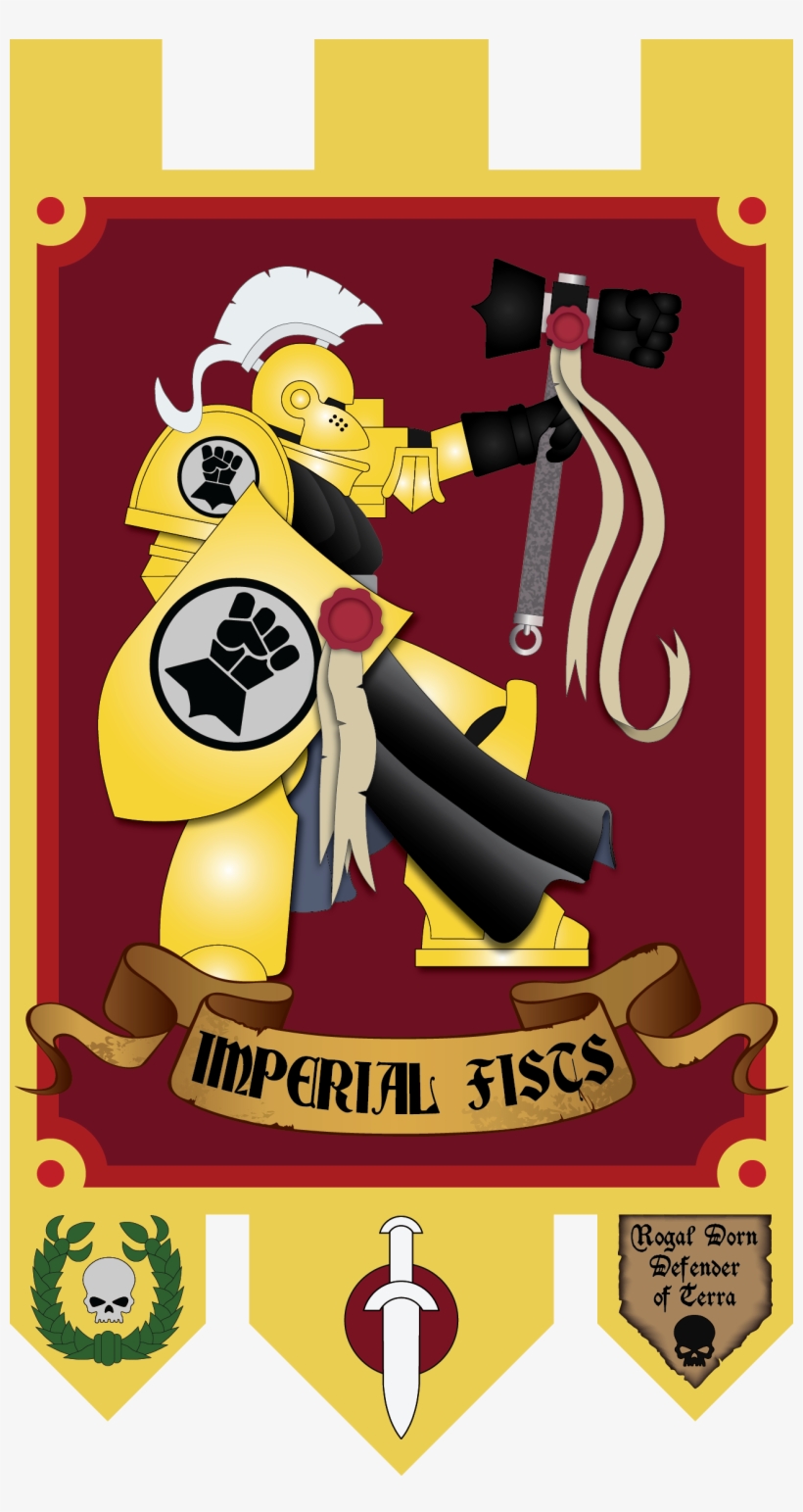 Imperial Fists Knight - Imperial Fists Banner Transparent PNG ...