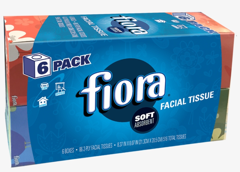 Fiora Facial Tissues, White, 6 Ct - Fiora Toilet Paper, 9 Mega Rolls ...