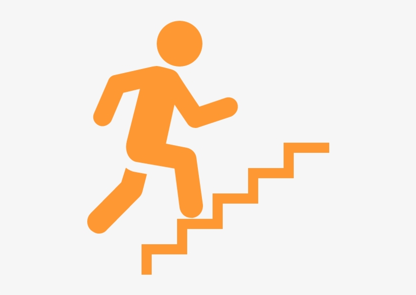 A Person Walking Up Steps Icon - Walking Up Steps Icon Transparent PNG ...