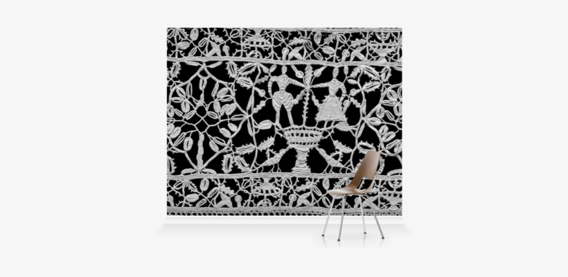Murals Of Italian Lace Border By V&a - Doily Transparent PNG - 384x320 ...