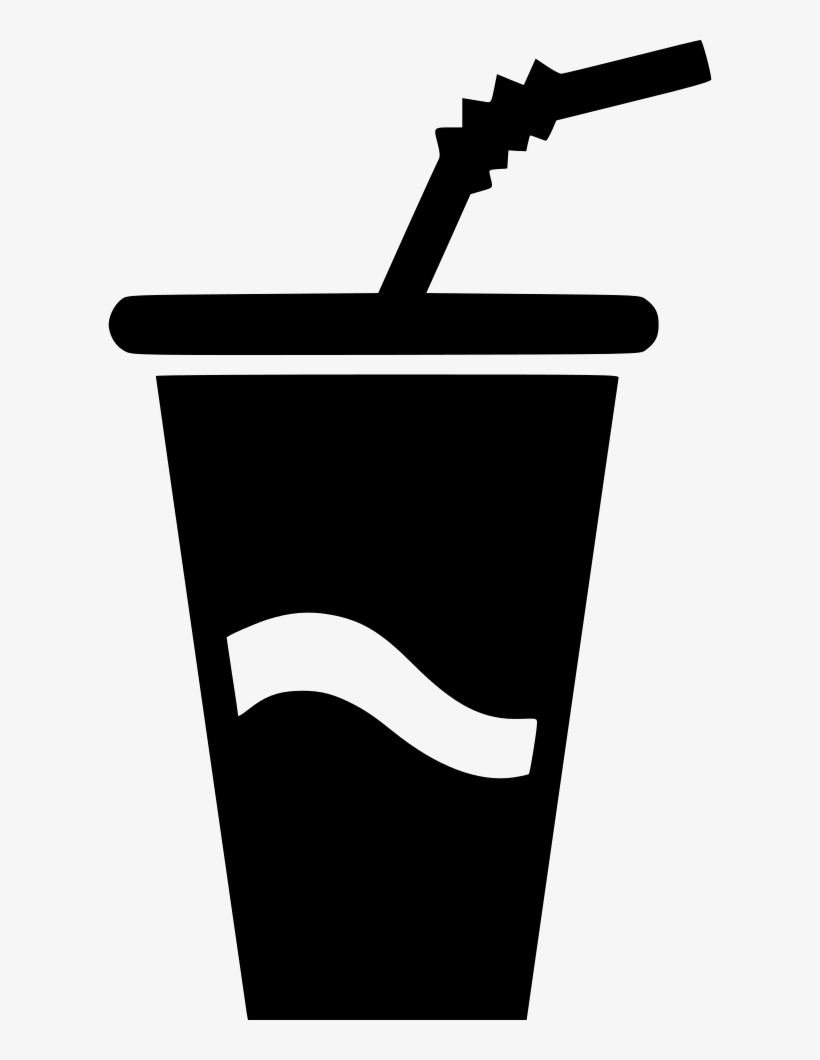 Big Paper Cup Drink Soda Water Comments - Hamburger And Fries Icon Png ...