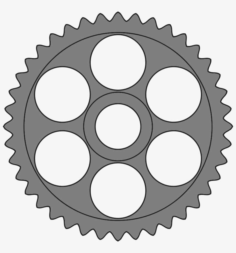 40-tooth Gear With Circular Holes - 40 Tooth Gear Transparent PNG ...