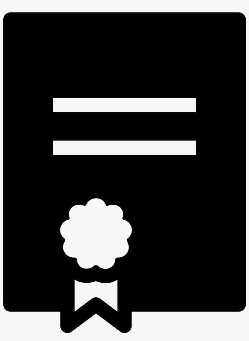 Certificate Filled Icon - Licence Icon Transparent PNG - 1600x1600 ...