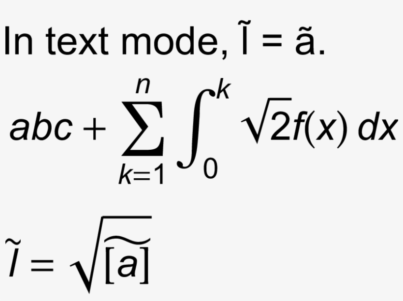 Tail Of The Lowercase A), Math Letters To Arial, Math-mode - Dejavu ...