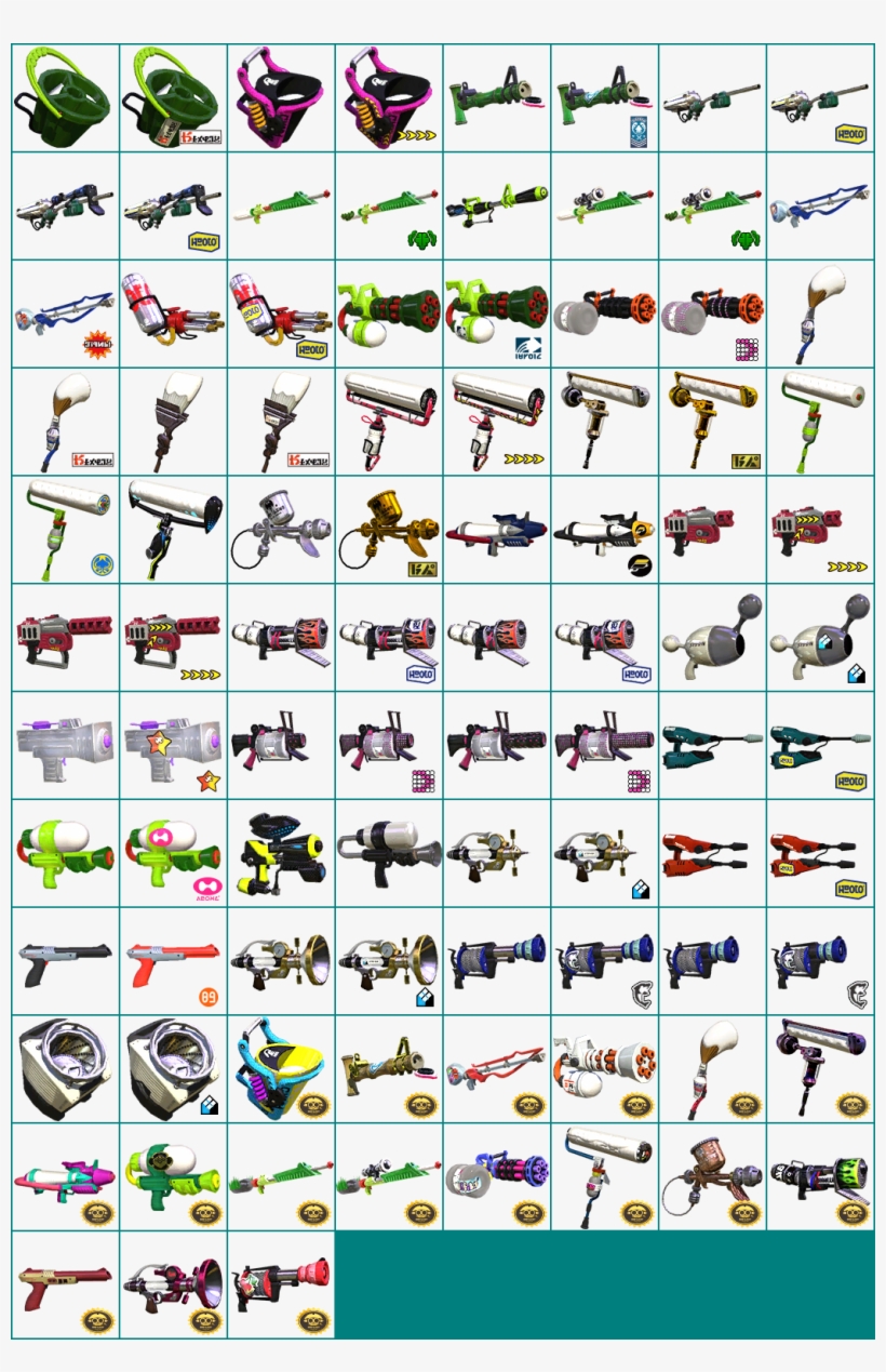 Click For Full Sized Image Weapon Icons - Splatoon 2 Weapon Icons ...