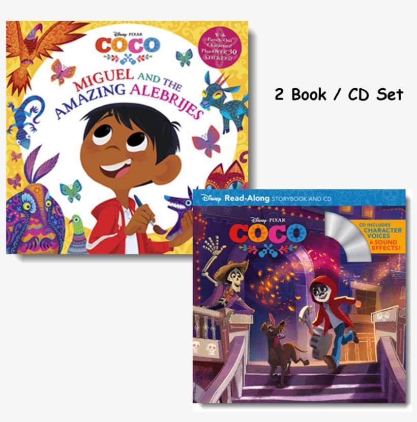 2 Book/cd Collection - Coco Read Along Storybook And Cd Transparent PNG ...