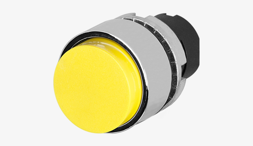 Projecting Push Button Yellow Metal - Metal Transparent PNG - 500x400 ...