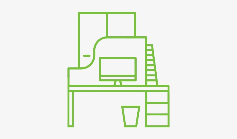 Office Furniture - Line Art Transparent PNG - 500x400 - Free Download ...