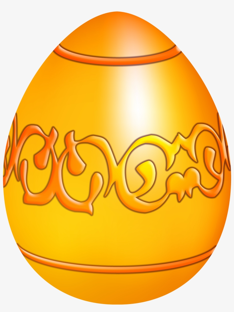 Easter Yellow Decorative Egg Png Clip Art - Yellow Transparent PNG ...