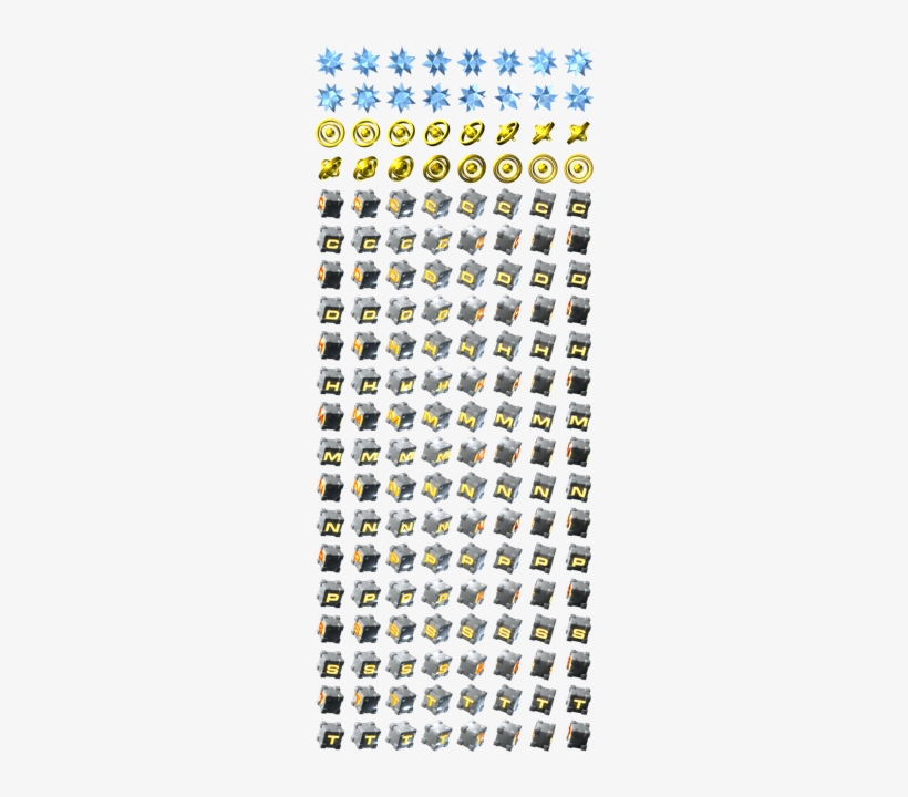 Powerups - Spaceship Sprite Sheet Roll Transparent PNG - 256x640 - Free ...