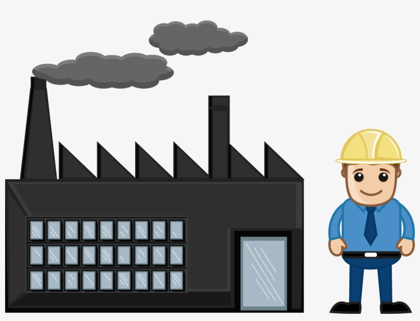 Factory Clipart Transparent Building Pencil And In - Factory Cartoon No ...