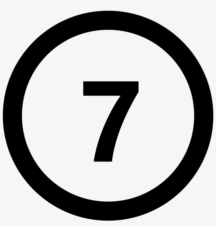Circled 7 Icon - 3 With A Circle Around Transparent PNG - 1600x1600 ...