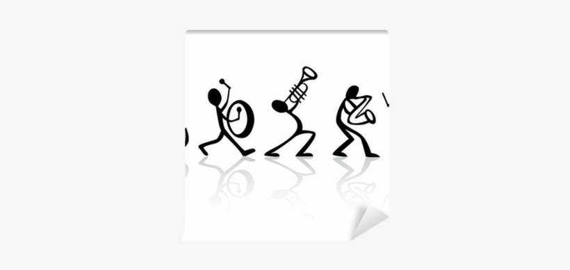 Band Musicians Playing Music, Vector Ideal For T-shirts - Stick Figure ...