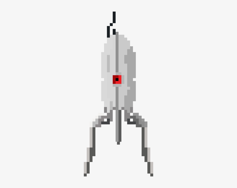 Portal Pixel Turret - 8 Bit Portal Turret Transparent PNG - 240x570 ...