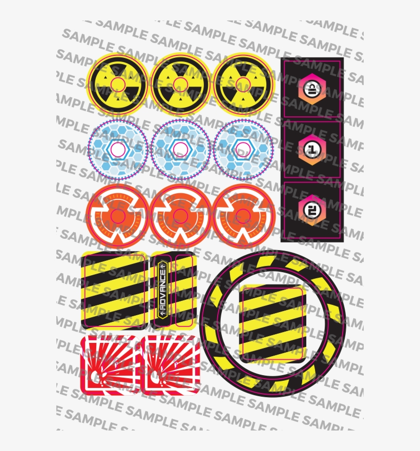 Total Nuclear Annihilation Pinball Target Decal Set - Circle ...