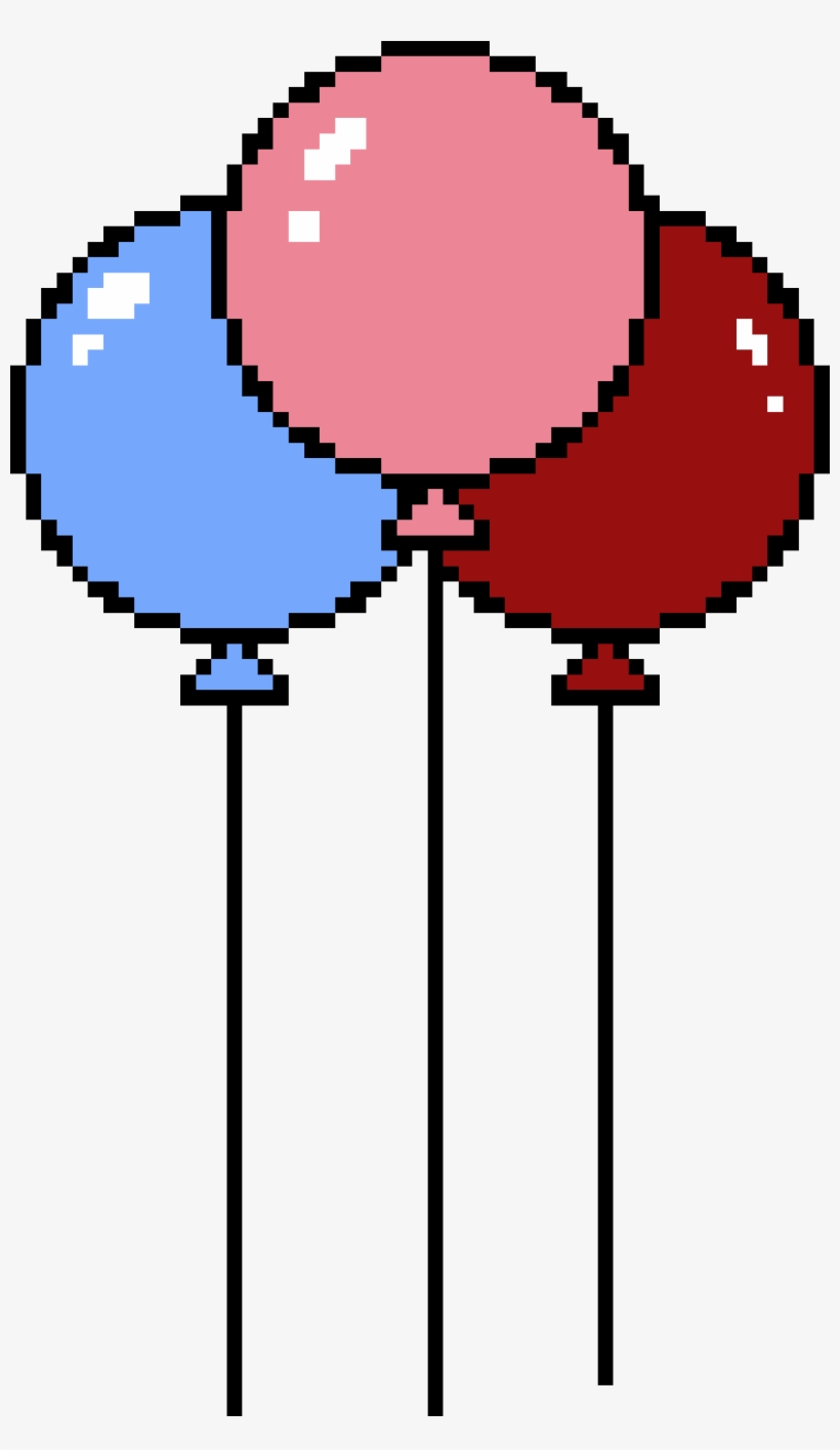 Big Image - Pixel Balloons Transparent PNG - 1354x2272 - Free Download ...