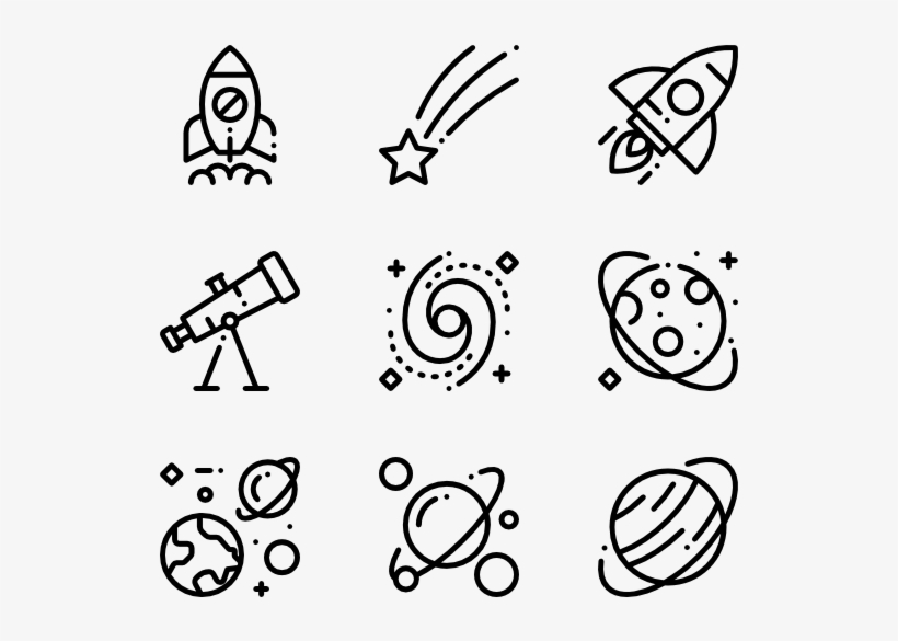 Space - Transparent Background Weather Vector Icons Transparent PNG ...