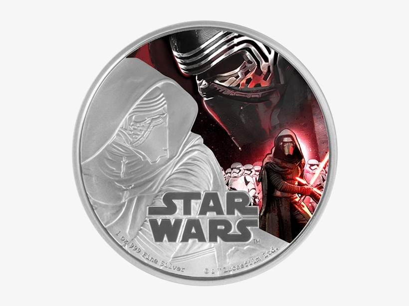 Fine Silver Coloured Coin Star Warstm - Star Wars Silver Coins ...