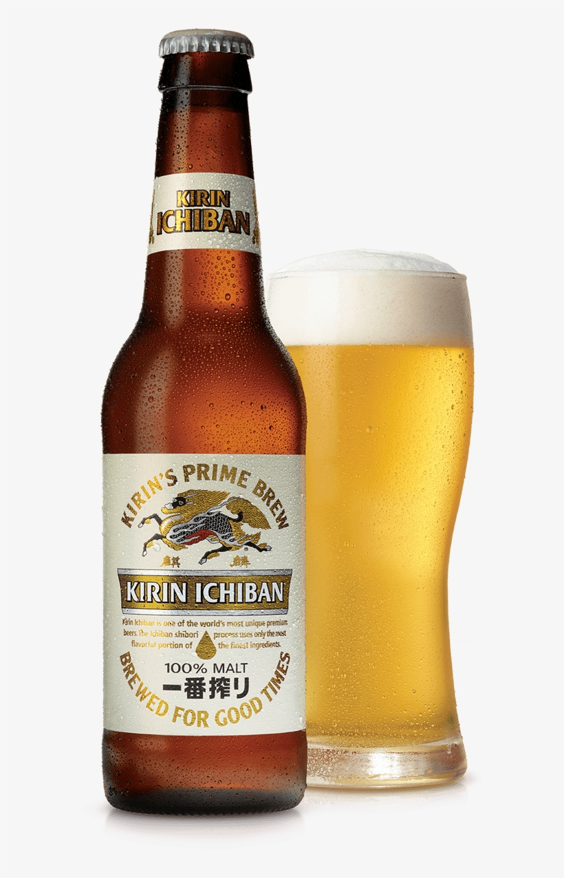 Kirin Bottle Glass - Kirin Ichiban Premium Press Transparent PNG ...