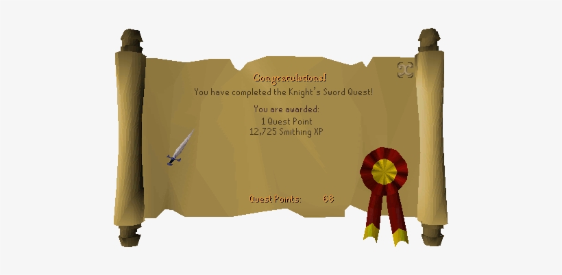 Quest Complete - Runescape Quest Complete Transparent PNG - 490x322 ...