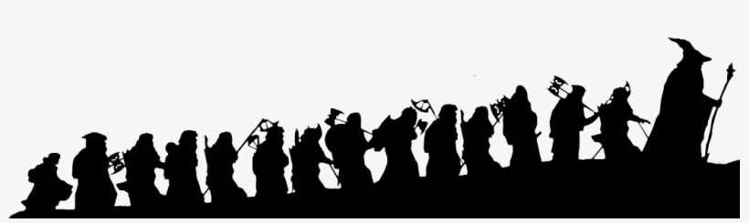 The Hobbit Sagome Gandalf, Nani E Bilbo Transparent PNG - 1030x258 ...