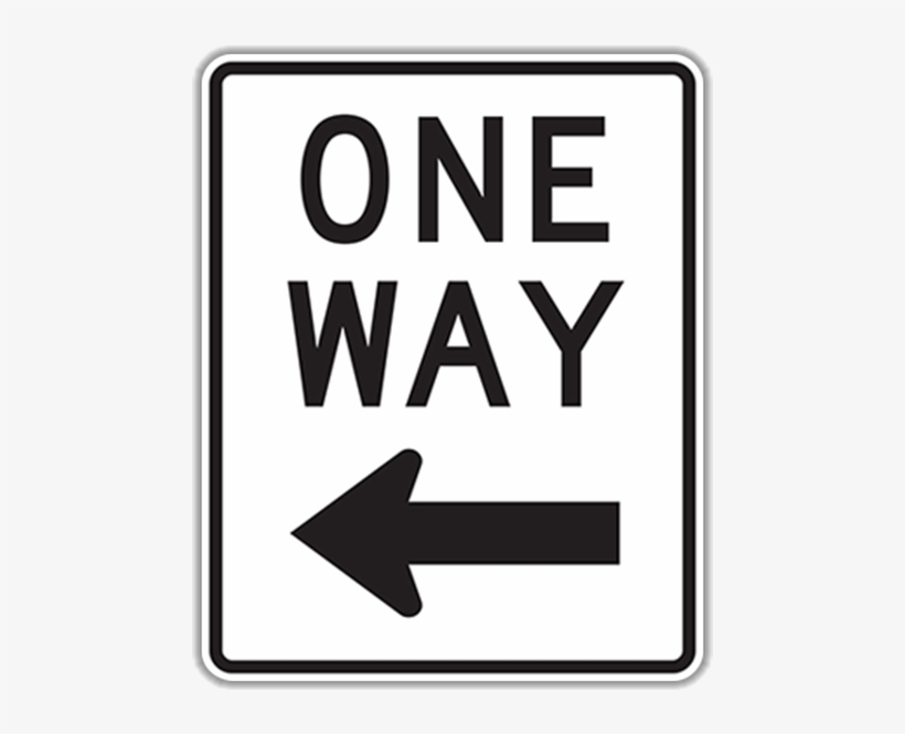 Blank One Way Sign