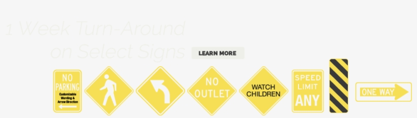 One Week Turn-around Signs - Sign Transparent PNG - 1200x282 - Free ...