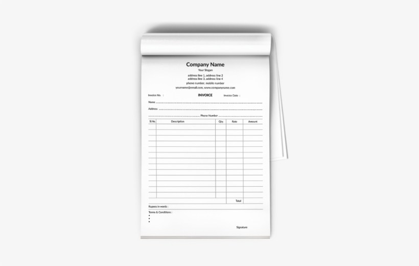 Software Company Bill Book Design - Book Transparent PNG - 325x455 ...