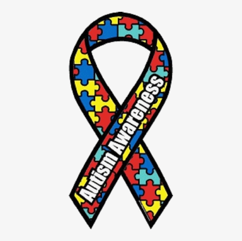 Autism Ribbon Car Magnet - Autism Awareness Mini Ribbon Magnet ...